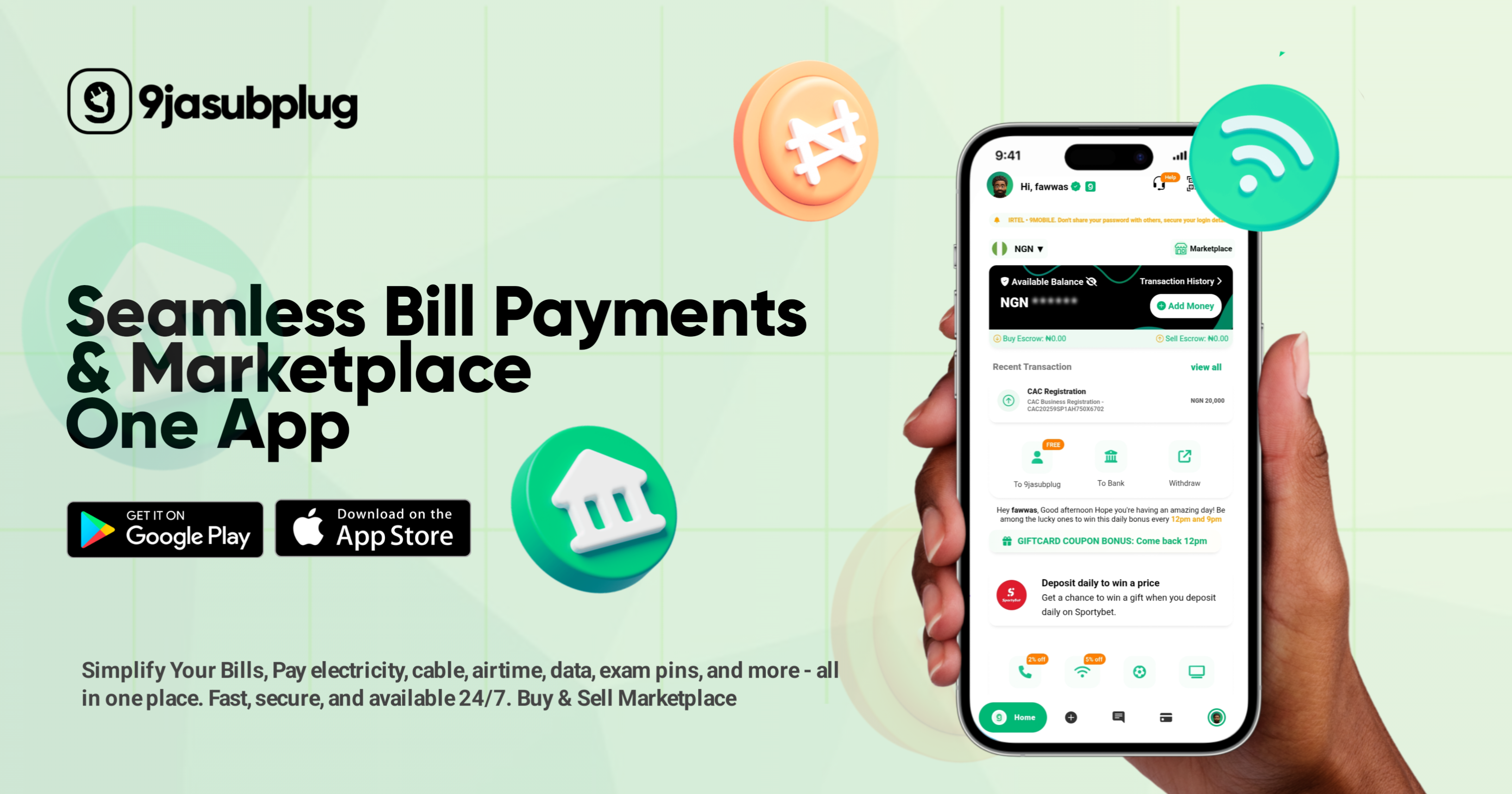 9jasubplug — Trusted Online Platform for Bills Payment, Marketplace & Digital Services